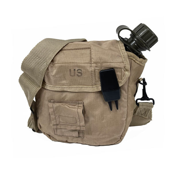2 QT Collapsible Water Canteen + Desert Tan Cover | Ammo Can Man
