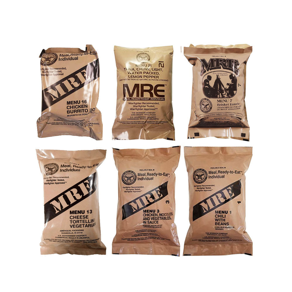 MRE Random Packs Meal-Ready-To-Eat | Ammo Can Man